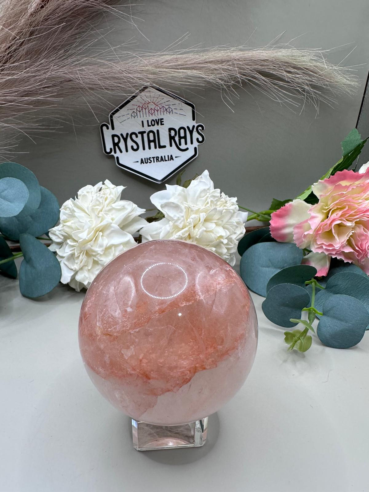 Fire Quartz🔮Sphere – I Love Crystal Rays